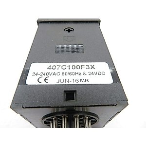 ATC 407C-100-F-3-X 1/16 DIN Multi-Mode Timer, 6 Dial-Selected Ranges, 24 to 240 VAC (50/60 Hz), 11-Pin On-Delay, Off-Delay, Standard