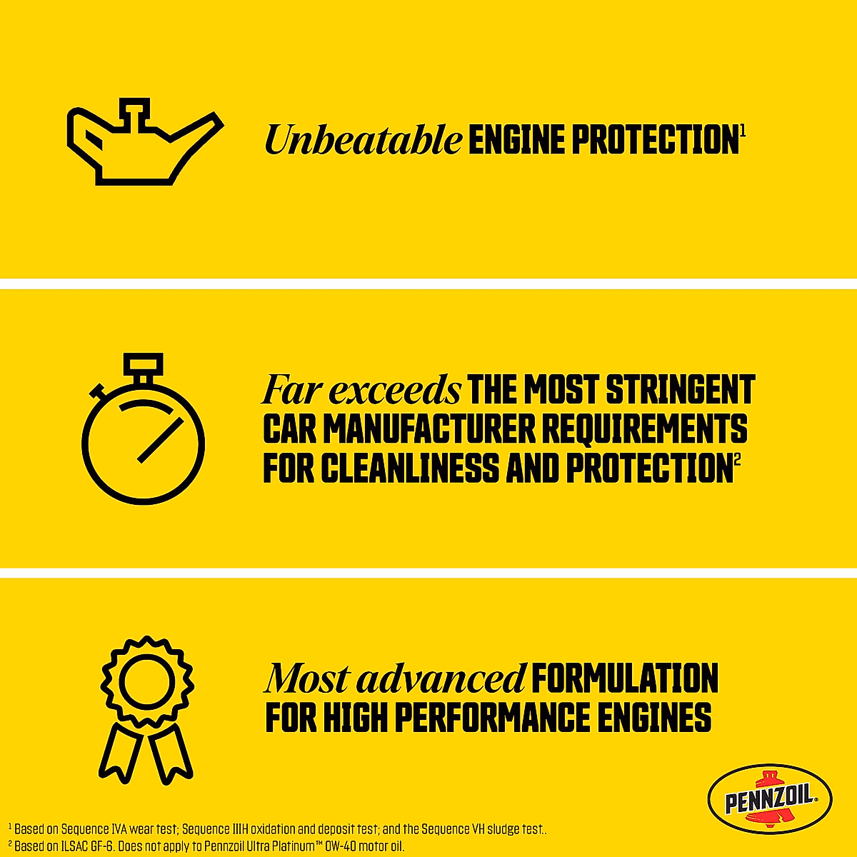 Pennzoil Ultra Platinum Full Synthetic 0W-40 Motor Oil, 1 Quart (6 Pack)