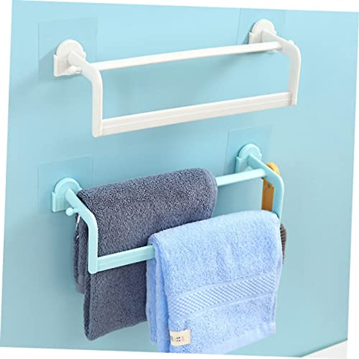 Veemoon Towel Rack Shelves for Storage Wall Mounted Washcloth Holder Hanger Stand 2pcs Towel Bar Rack Bathroom Towel Organizer Towel Shelf Wall Mounted Bathroom Towel Rod Double Bar Towel