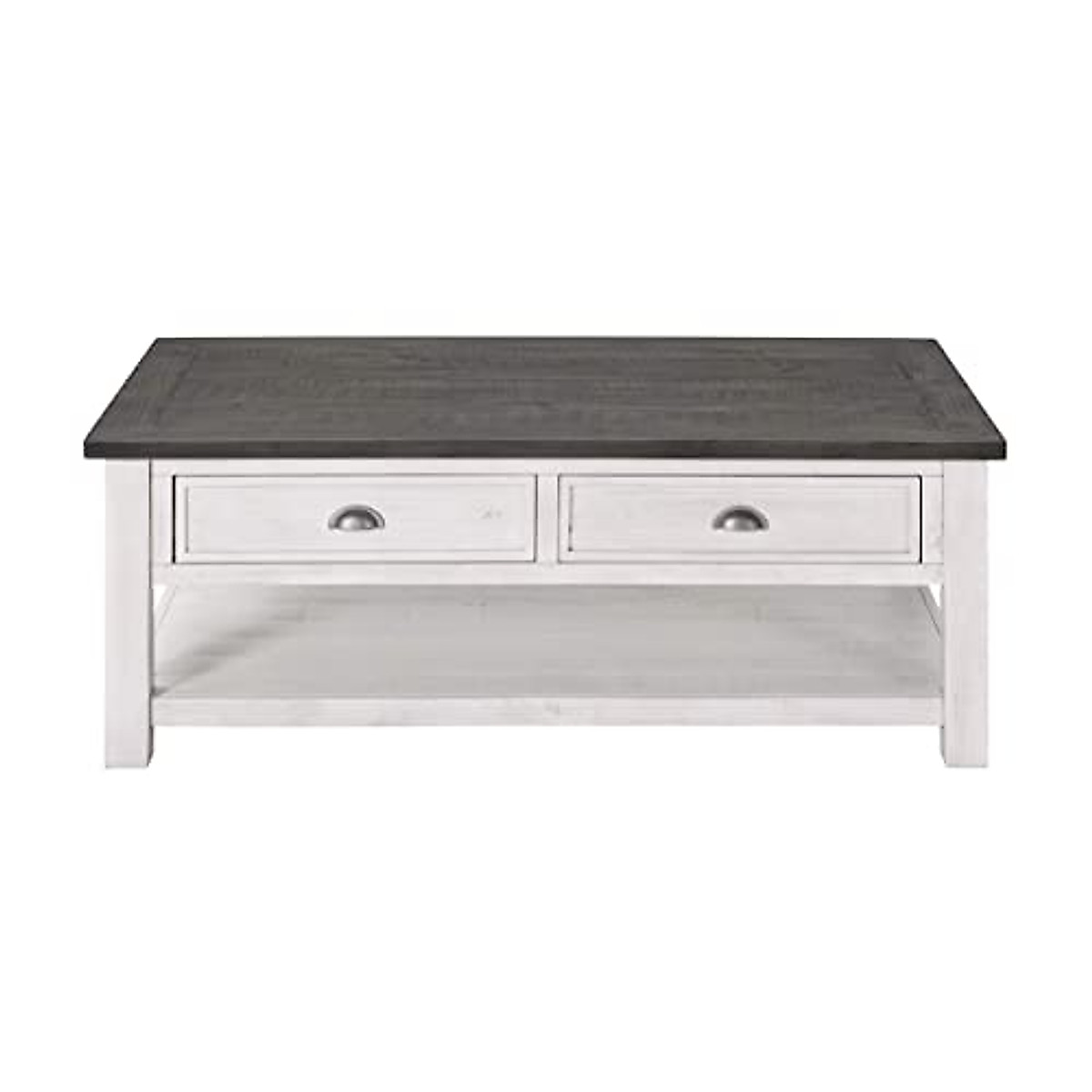 Martin Svensson Home Monterey Solid Wood Coffee Table White with Grey Top
