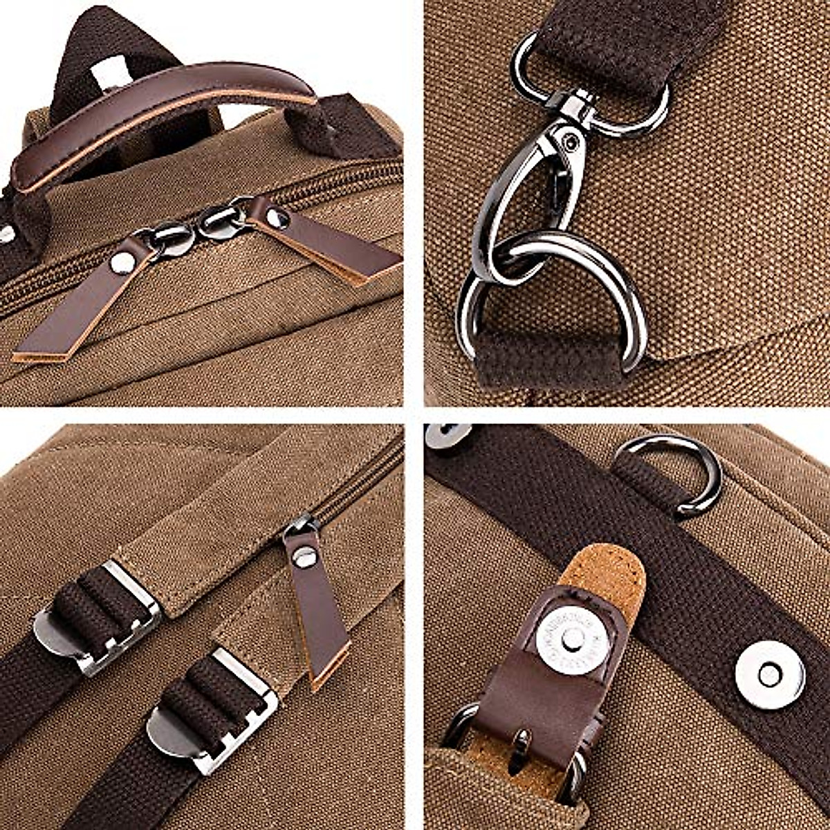 Small Canvas School Backpack, CMXSEVENDAY 11.8 inch Canvas Shoulder Sling Backpack Hiking Travel Daypacks Unisex Casual Bookbag