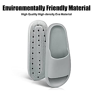 Cloud Slippers Slides for Women and Men, Pillow Sandal Slides Massage Bathroom Shower Quick Drying Non-slip Cloud Cushion Cozy Slides for Indoor & Outdoor