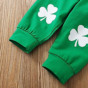 Detigee Baby Boy My 1st St. Patrick's Day Pant Clothing Set Newborn Shamrock Outfit (Green01,0-3 Months)