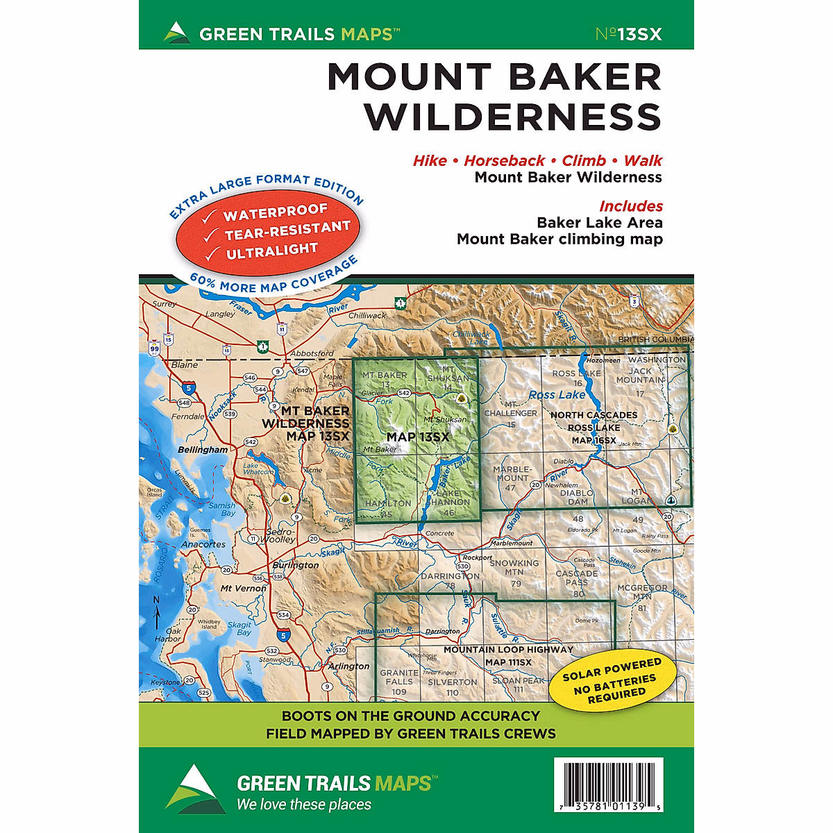 Mount Baker Wilderness Climbing, WA No. 13SX (Green Trails Maps)