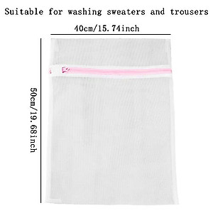 Slegrey Mesh Laundry Bags,Lingerie Bag for Laundry,Delicates,Washing Machine,Blouse, Hosiery, Stocking, Underwear,Travel Bag 40X50CM
