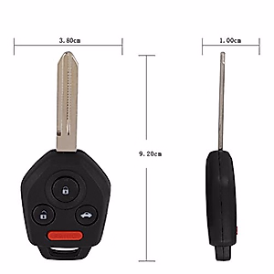 SCITOO Keyless Entry Remote Key Fob Replacement for 1 X 4 Button Uncut Car Key for Subaru Tribeca 2011-2014 1pc FCC CWTWB1U811 4D-62 315MHz