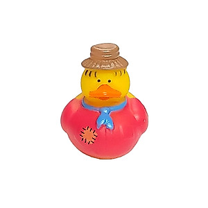 Cool Holiday Fall Autum Thanksgiving Rubber Ducks (2") Standard Size. (12 Pack) Cute Duck Bath Tub Pool Toys. (Scarecrow Rubber Ducks)