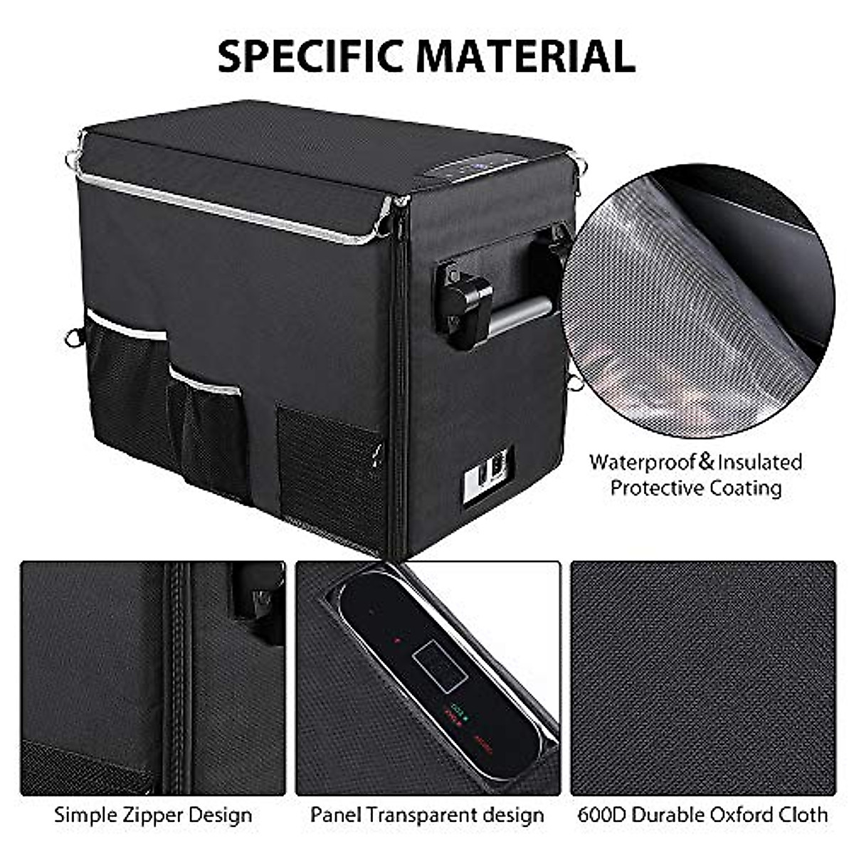 JOYTUTUS Insulated Protective Cover 42 Quart Portable Refrigerator Fridge Freezer