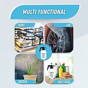 AGRICAS 0.5 Gallon Hand Pump Sprayer, 2L Pressure Garden Sprayer, Handheld Weed Sprayer with Adjustable Brass Nozzle, Pump Mister, Lawn and Garden Care, Watering, Outdoor and Auto - Multi-Purpose