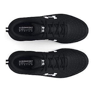 Under Armour Women's Charged Assert 10, (001) Black/Black/White, 8, US