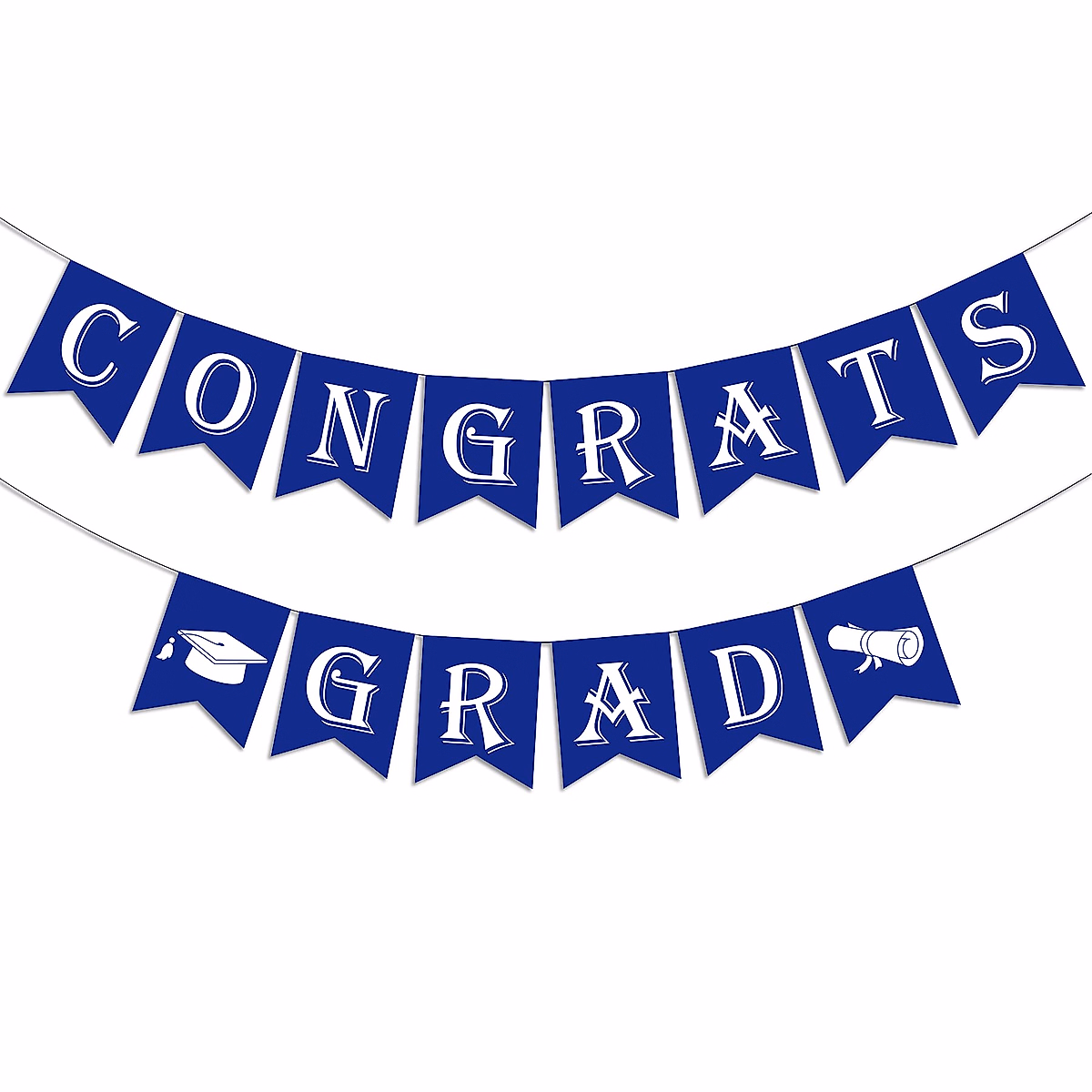 2023 Congrats Grad Graduation Banner with Graduation Cap Sign(Assembled) Class of 2023 Graduation Party Supplies Congratulation Grad Garland to Celebrate the Graduation