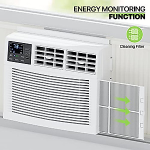 Magshion Window Air Conditioner 12000 BTU, Wi-Fi Enabled or Remote Control, Cooling for Large Rooms up to 450 Sq. Ft., 12K BTU Window AC Unit with Easy Install Kit