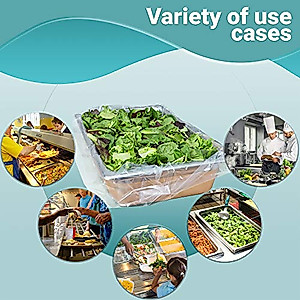 APQ Pack of 500 Steam Table Pan Liners with Twist Tie 24 x 17 for 1/2 Pan. Disposable Polyethylene Pan Liners 24x17. Poly Bun Pan Covers for Caterers, Cafeterias, Restaurants.