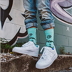 Cool Socks Nickelodeon Cartoon Mr. Krabs, Funny Crew, Men's Women's, Fun Prints