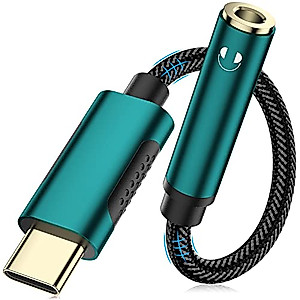 USB Type C to 3.5mm Female Headphone Jack Adapter, TITACUTE USBC Audio Dongle Wired Earphone Aux Cable Cord for iPad Pro Air Mini Samsung S22 S21 S20 FE Galaxy Z Flip 3 Note 20 Google Pixel 6 Android