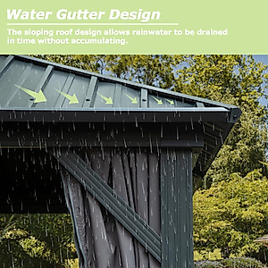 Domi 10' x 10' Hardtop Gazebo Outdoor Metal Gazebo with Galvanized Steel Double Roof Canopy, Curtains and Netting for Patio, Backyard, Deck, Lawn, Grey