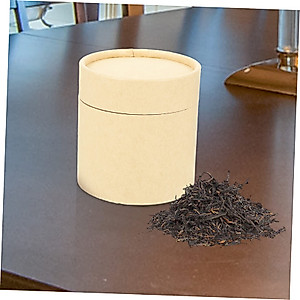 FUNOMOCYA Empty Cans Large Kraft Tea Canister Natural Minimalist Style Food Safe Storage Canister