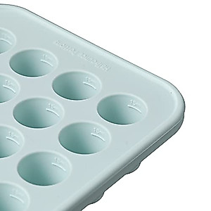 MyMilk by Souper Cubes Half-Ounce Silicone Tray - Freeze and Store Breast Milk and Baby Food - 2 pack - fits any baby bottle (Mint)