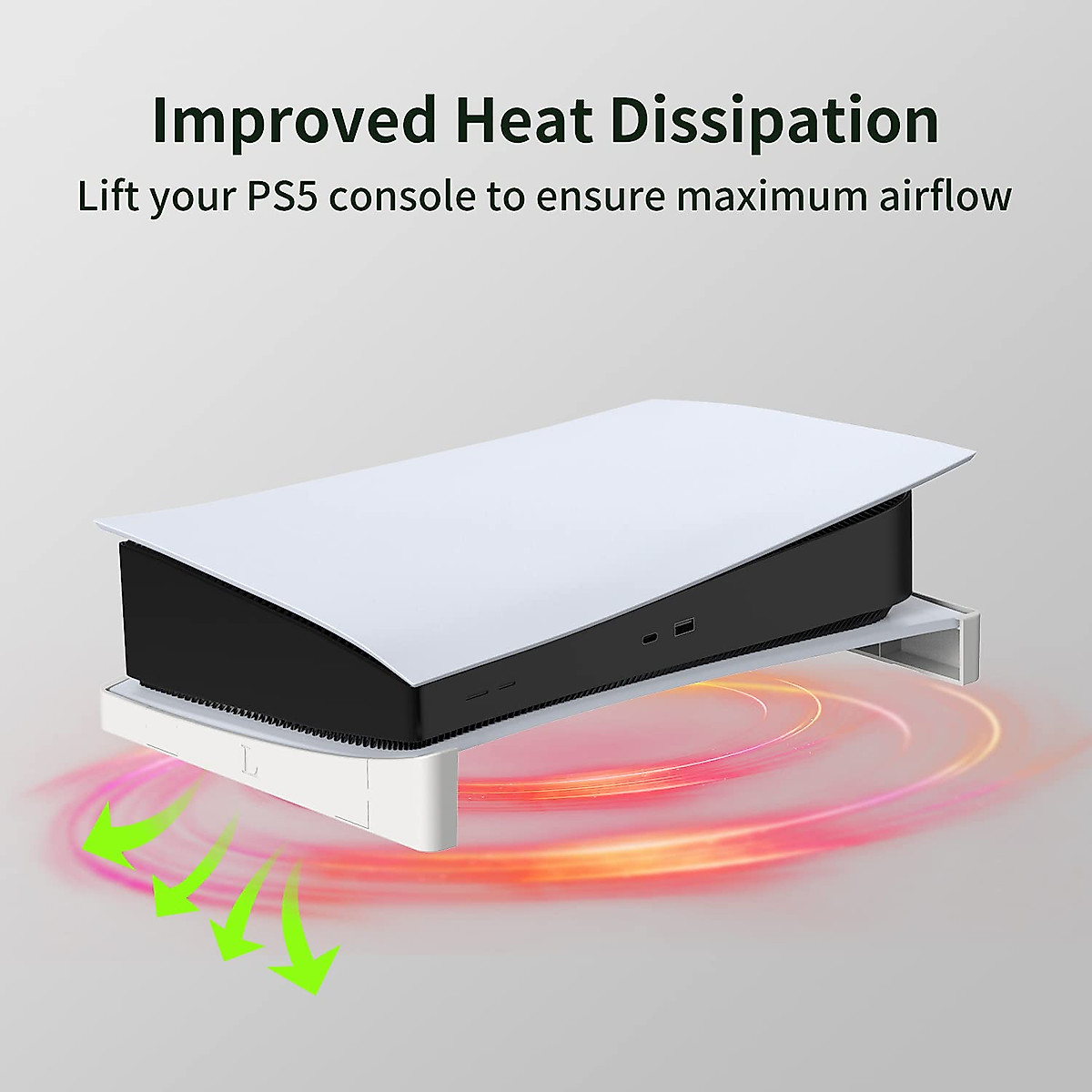 EJGAME Accessories Horizontal Stand,Base Stand Compatible with PlayStation 5 Disc & Digital Editions