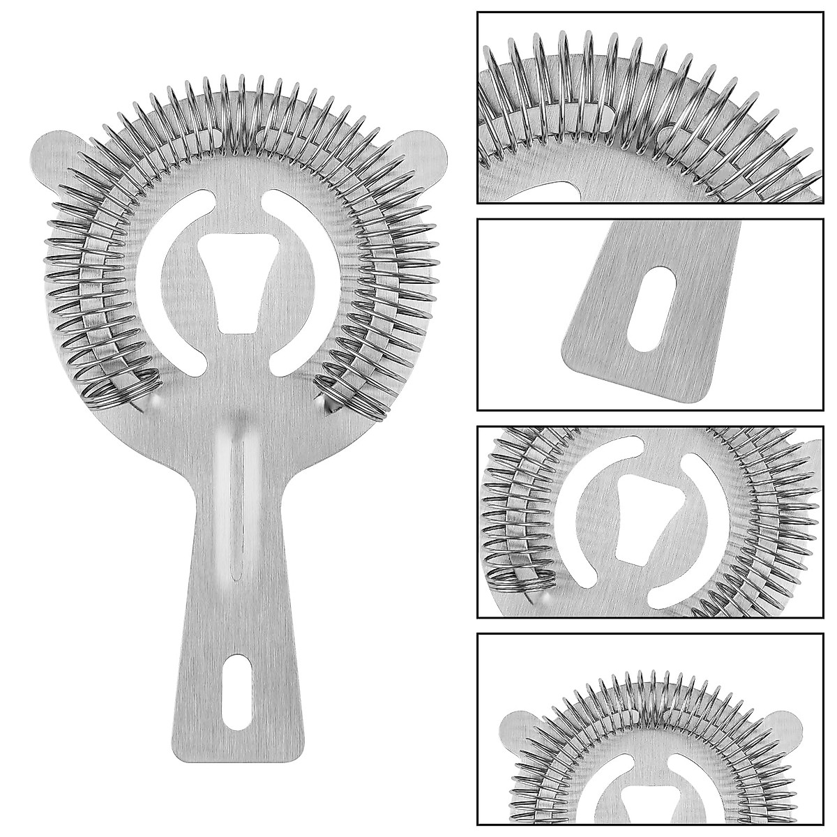 Tifanso Cocktail Strainer Bar Tools -2PCS Bar Strainer with High Density Spring, Stainless Steel Drink Sieve Strainer, Filtering Cocktail Bar Accessories for Home Bar and Professional Bartenders