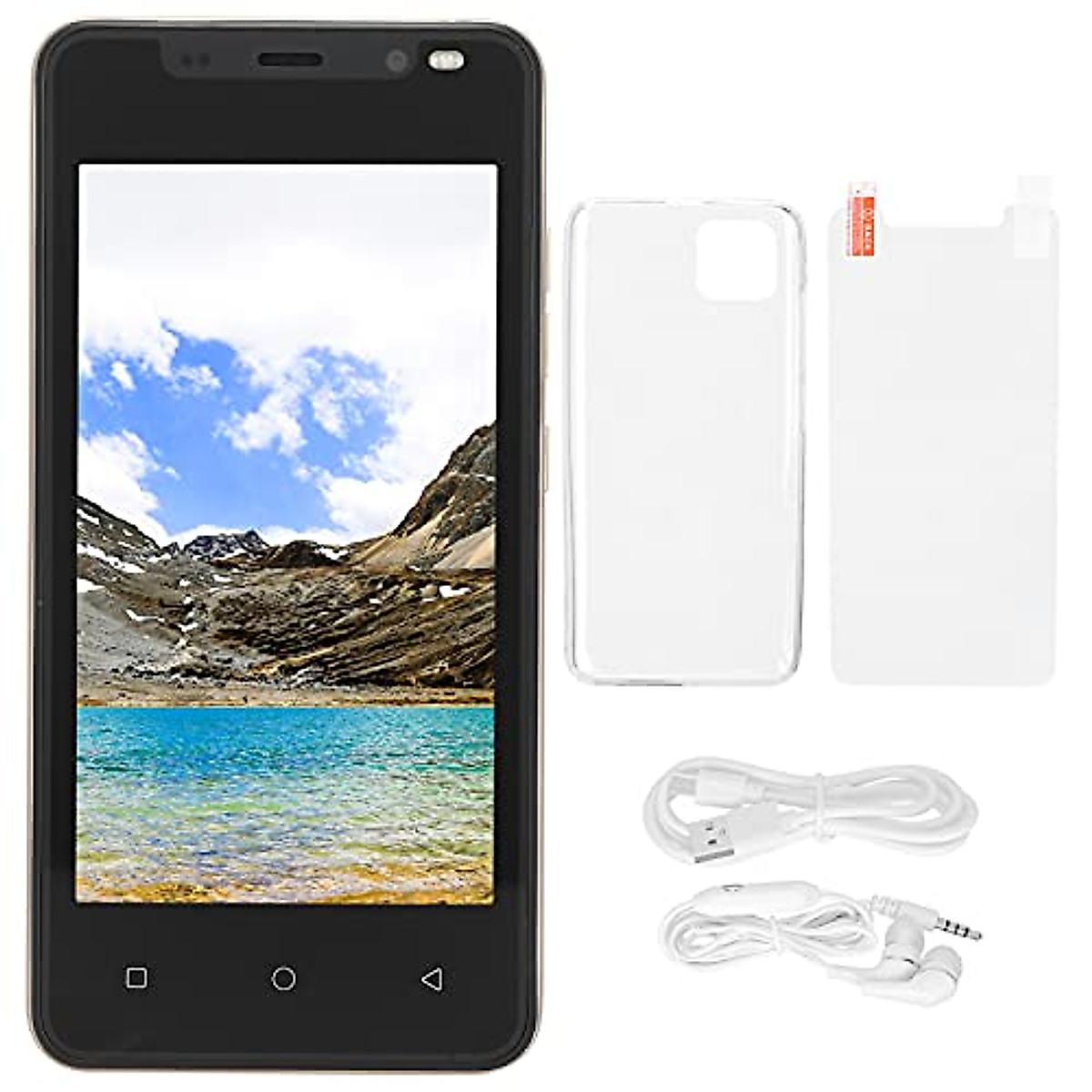 Bewinner IP12 Pro Unlocked Cellphone, 512MB 4GB Dual Cards Dual Standby 3G Smartphone Support Expansion 128GB Memory Card for Android Unlocked Smartphone (Gold)