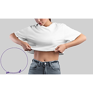 trilece Womens Crop Tuck, Croptuck band for tucking shirts, Adjustable Elastic Lightweight Sweater Cropping Belt (Black, Medium)