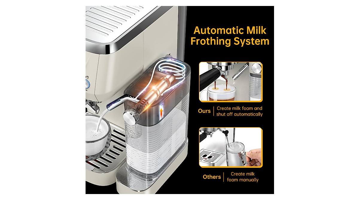 MAttinata Espresso Machine 20 Bar - Stylish Home Coffee Maker