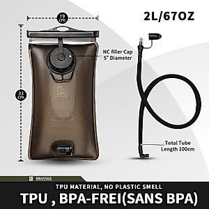 B BBAIYULE Hydration Backpack with 2L Water Bladder, Hydration Packs for Cycling Biking Running Hiking Climbing Skiing , Lightweight Water Backpack with Hydration Bladder for Men and Women (Black)