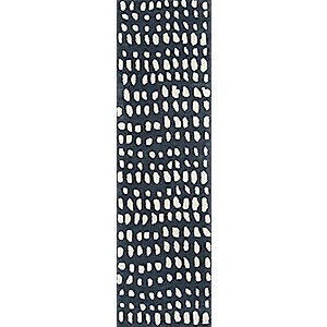 NOVOGRATZ BY MOMENI Delmar Collection Boho Dots Area Rug, 8'0 inch x 10'0 inch, Blue