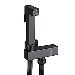 ZLOCYIVHE Handheld Bidet Sprayer for Toilet, Black Baby Cloth Diaper Washer Set Brass Bathroom Sprayer Kit Wall Mounted Single Handle Multifunctional Bathroom Bidet Faucet with Anti Leaking Hose