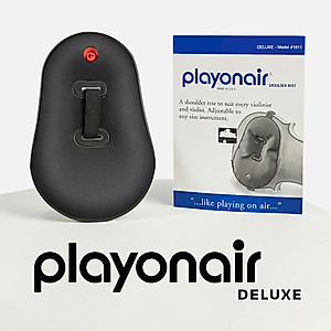 Playonair Deluxe Inflatable Violin Shoulder Rest Fit Full Size Violin & Viola, Blow-tube included, Adjustable Shoulder Rest for Violin and Viola with Elastic Straps, Easy to Use