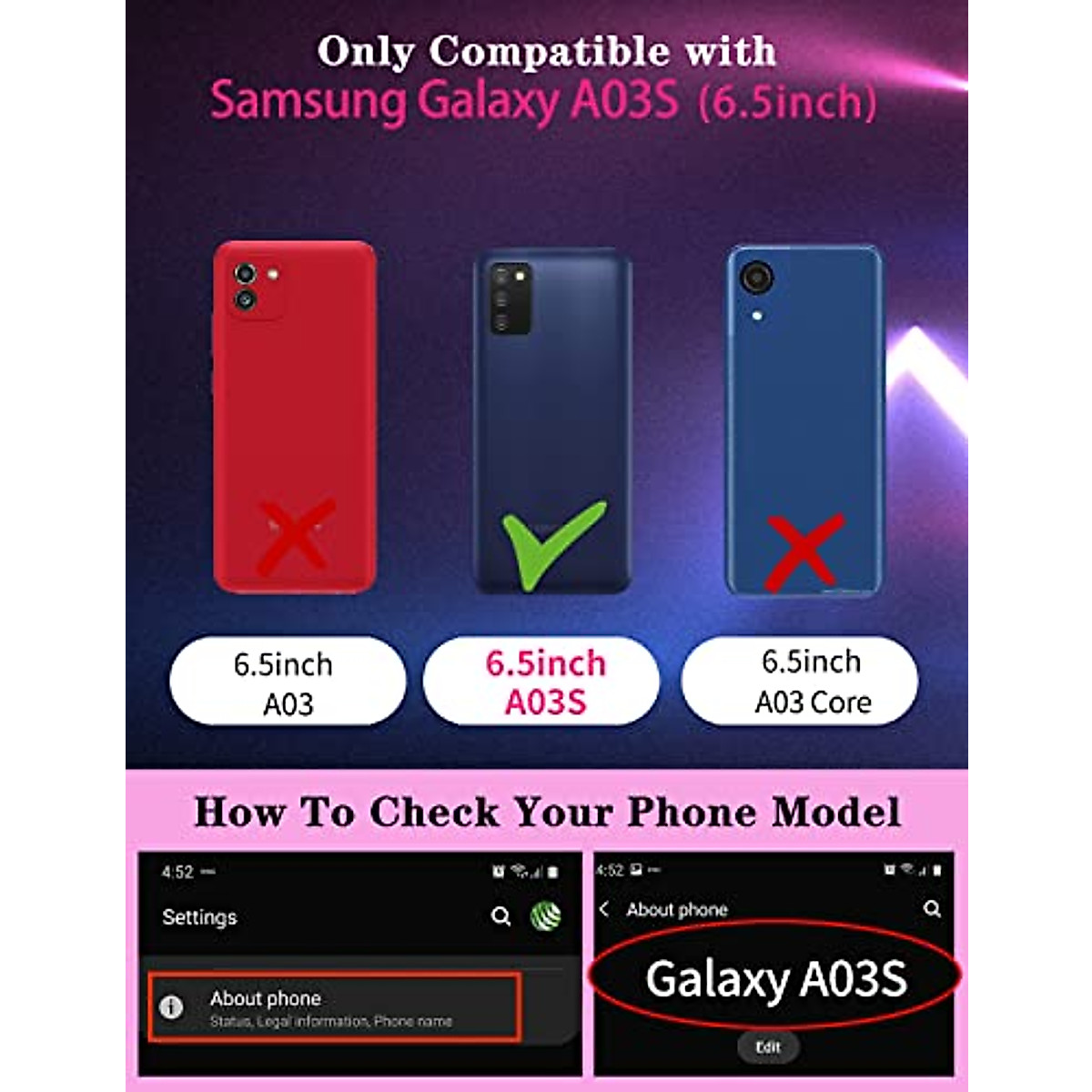 Goocrux for Samsung Galaxy A03S Case Skeleton for Women Girls Cute Skull Girly Phone Cover Gothic Design Aesthetic with Slide Camera Cover Funny Cool Cases for Galaxy A03S 5G 6.5''