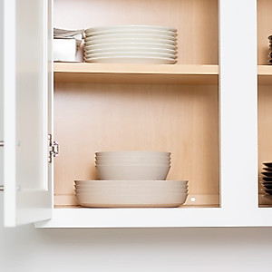 Grow Forward Premium Wheat Straw Cereal Bowls Set of 8-28oz Microwave Safe Plastic Bowls Reusable - Unbreakable BPA-Free Dishwasher Safe Bowls for Camping, RV - Bowls for Kitchen - Sahara