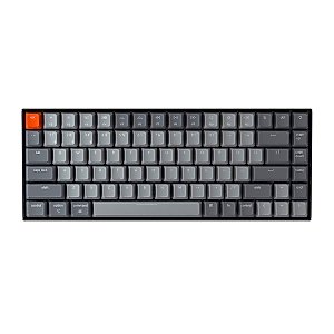 Keychron K2 75% Layout Bluetooth Mechanical Keyboard with Gateron G Pro Red Switch/White LED Backlit/Anti Ghosting/N-Key Rollover/Compact 84 Key USB C Wired Computer Keyboard for Mac Windows-Version 2