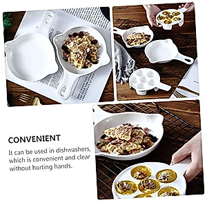 Cabilock 1pc Baked Snails Mini Saucepan French Bread Baking Pan Stainless Steel Tray Ceramic Bakeware Set Maker Ceramic Bread Loaf Pan Kitchen Supply Serving Plate Kitchen Gadget White Brie