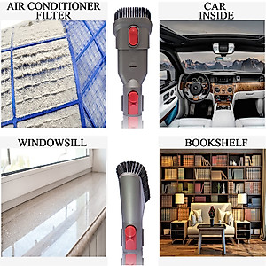 Replacement Vacuum Attachments for Dyson V7 V8 V10 V11 V15 Perfect for Dryer Vent, Car Detailing and Corners Cleaning - Household Cleaning Kit (Attachment and Flexible Crevice Tool)