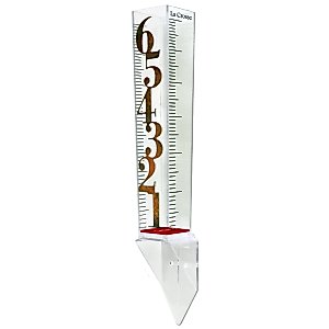 LaCrosse 705-110 Easy Read 6-Inch Patina Rain Gauge, Clear