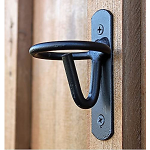 ZRruowin Water Bucket Hook for Horses Metal Bucket Hangers for Horse Stalls Wall Mount Bucket Holder for Grain Feed Stable Farmhouse Supplie (Black)