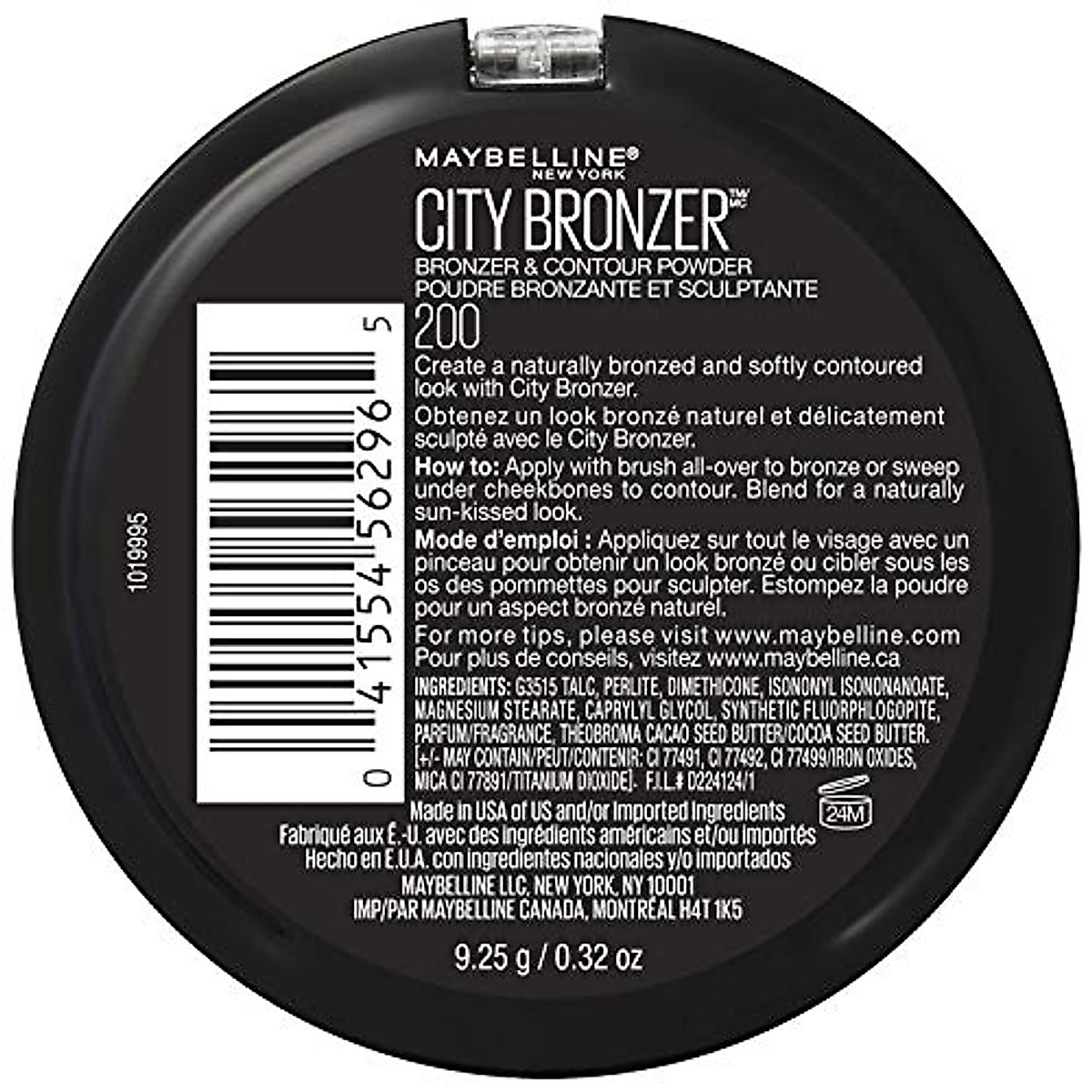 Maybelline New York City Bronzer Powder Makeup and Contour, 200, 0.32 Oz