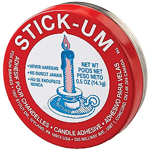 Set of BRUBAKER Christmas Pyramid 3-Tier 18 Inches + 20 Red Candles + Stick-Um Candle Adhesive