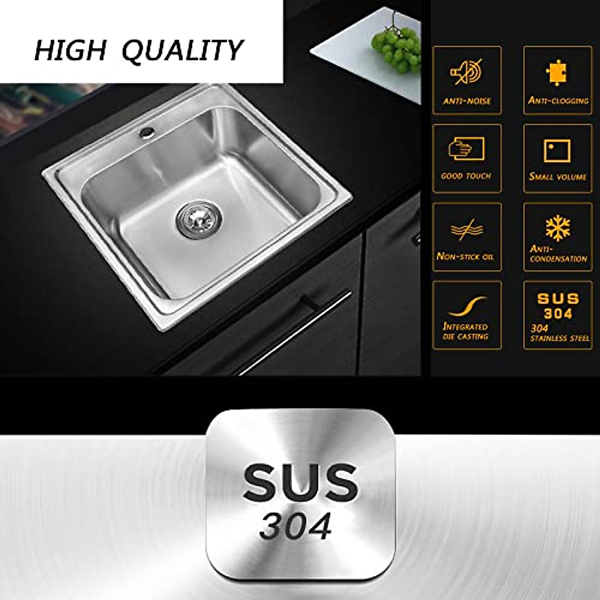 Wells Stainless Steel Single Bowl Topmount Kitchen Sink 1515-6