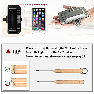 Hot Sandwich Maker Hot Dog Toaster, labato Double-Sided Sandwich Baking Pan Double Sided Frying Pan, Nonstick Sandwich Maker Flip Grill Pan for Breakfast Pancakes, Toast, Omelets (Silver+Black)