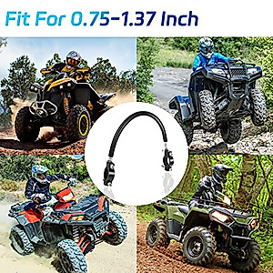 Foruly ATV Mud Strap for Handlebars, 0.75-1.37 Inch ATV Motorcycle Mud Grab Strap Compatible with Can-Am Outlander Renegade Polaris Sportsman Honda Foreman Fourtrax Rancher Snowmobile (Black)