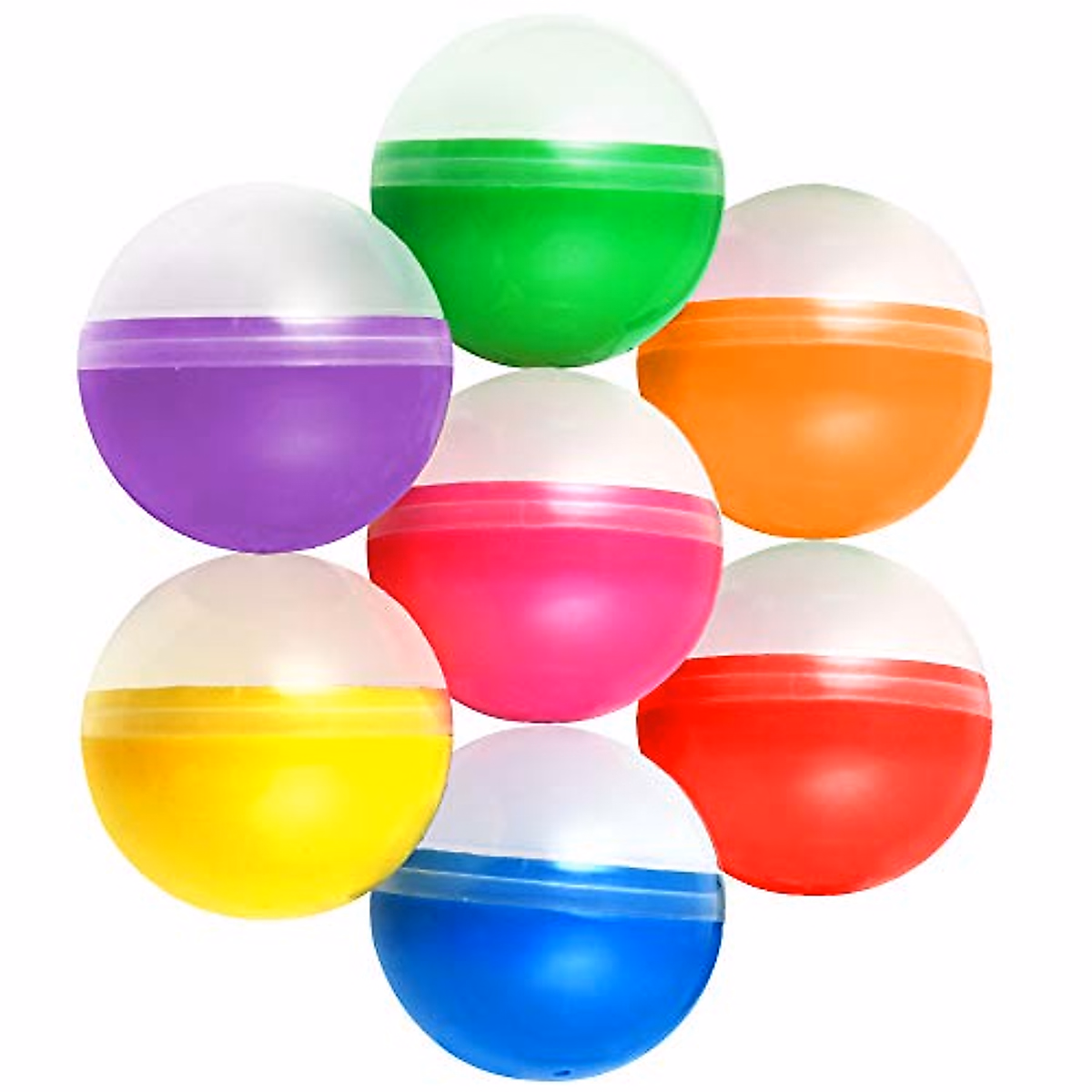 Vending Machine Capsules - 2.6 Inch Empty Plastic Capsules - 50 Pcs Clear-Colored Round Capsules - 65 mm Bath Bombs Molds - Toy Capsules - Empty Capsule Balls for Prizes - Candy Hunt Containers