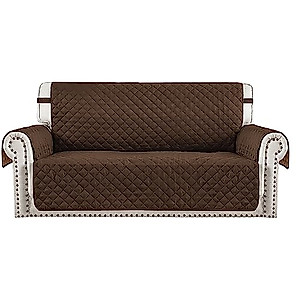 RHF Reversible Loveseat Covers for Dogs, Couch Covers for Dogs, Loveseat Cover for Dogs,Pet Cover for Loveseat, Loveseat Slipcover&Love Seat Couch Covers,Machine Washable(Loveseat:Chocolate/Beige) Medium
