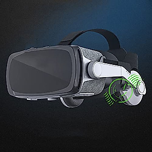 ZNBJJWCP 3D Vr Virtual Reality Vr Glasses Genuine Leather Eye Glasses Smart Helmet Stereo Game Cinema Boxs Suitable for Smart Phone