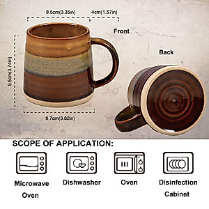 Farmhouse Bright Matte Speckle Glaze Mug Coffee Mugs Unique Color Reusable Coffee Cup with Comfortable Handle, Best Gifts for Men & Women, Gamers, Fathers, Coffee Enthusiasts, Chocolate Tone