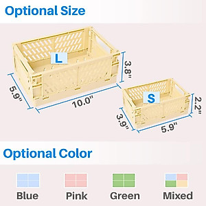 Kalevel Plastic Storage Bins Stacking Storage Containers Large Plastic Storage Baskets With Handles for Organizing Home Office Green