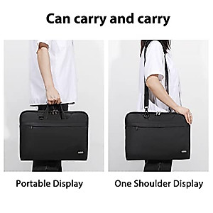 V Voova Laptop Shoulder Bag Carrying Case 17 17.3 inch for Men Women,Slim Computer Sleeve Tablet Cover Compatible with MacBook 17,HP Envy 17/Pavilion 17,Lenovo,Acer Asus Dell Notebook,Black