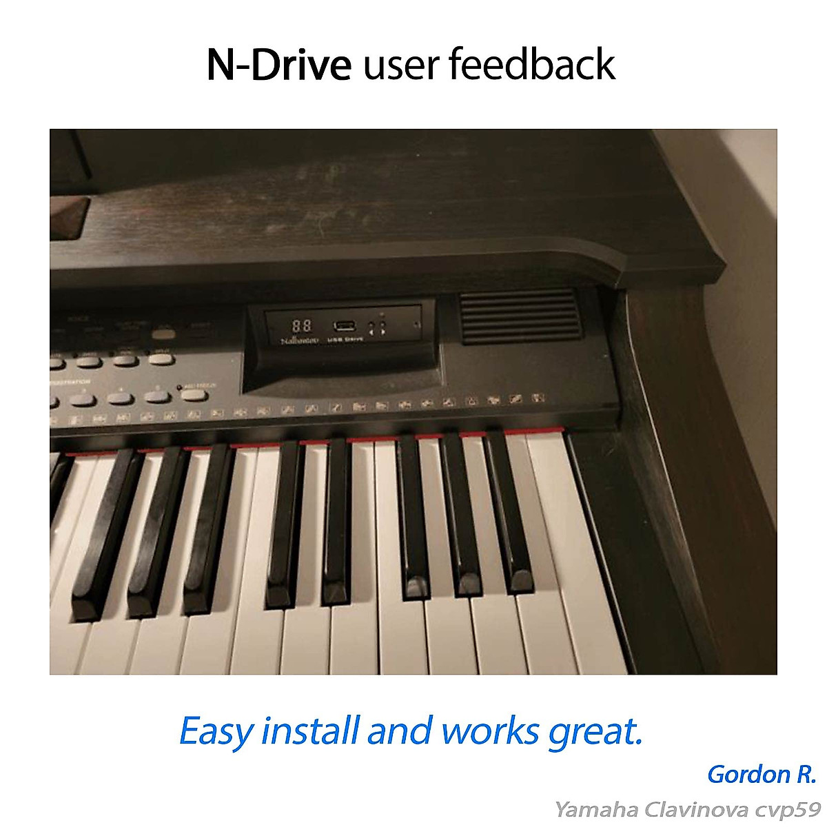 USB Floppy Disk Drive Emulator N-Drive 100 for Yamaha Clavinova CVP 59/69/79 (A and S Versions Also)